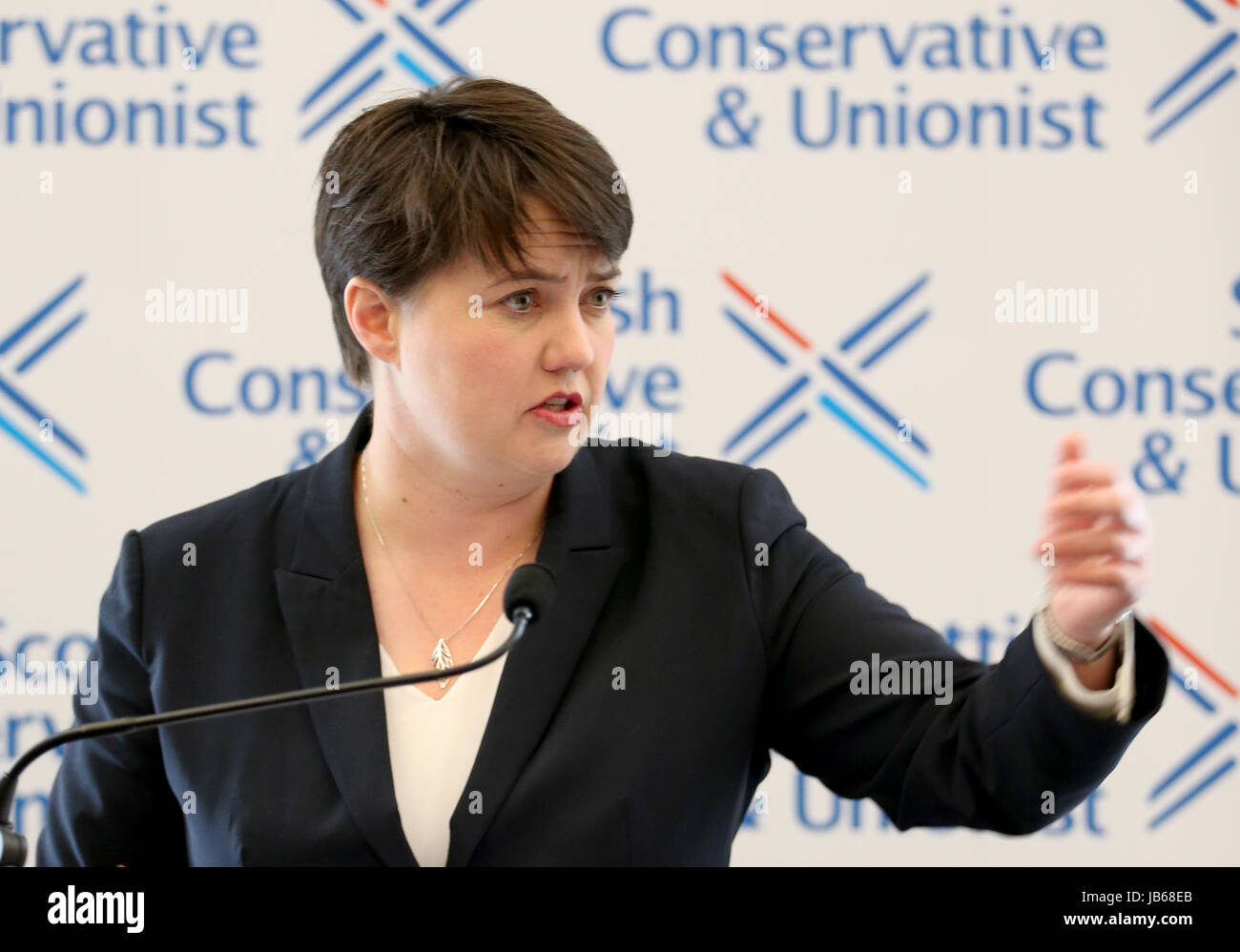 Scottish Conservative leader Ruth Davidson during a press conference at ...