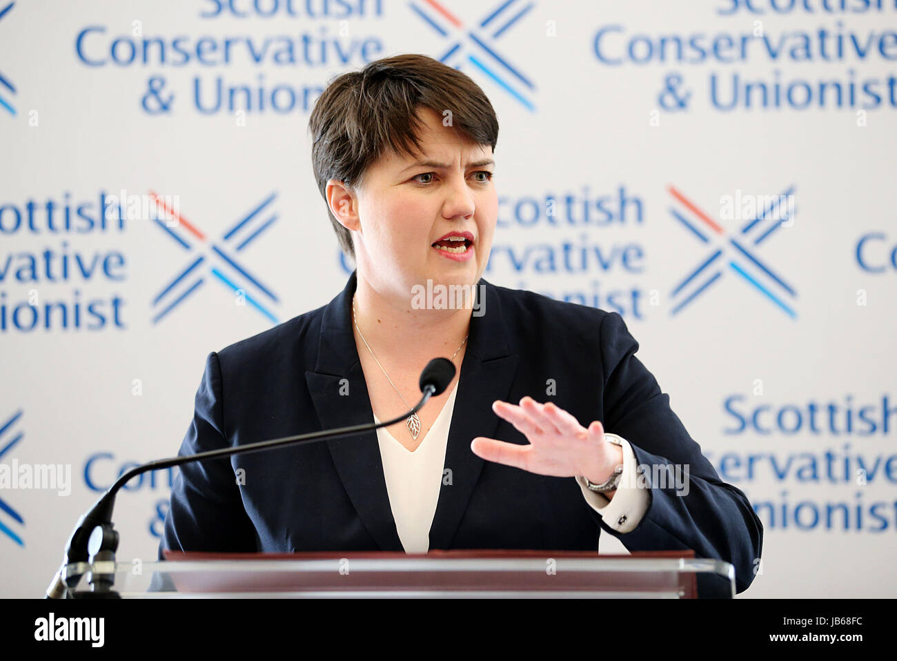 Scottish Conservative leader Ruth Davidson during a press conference at ...
