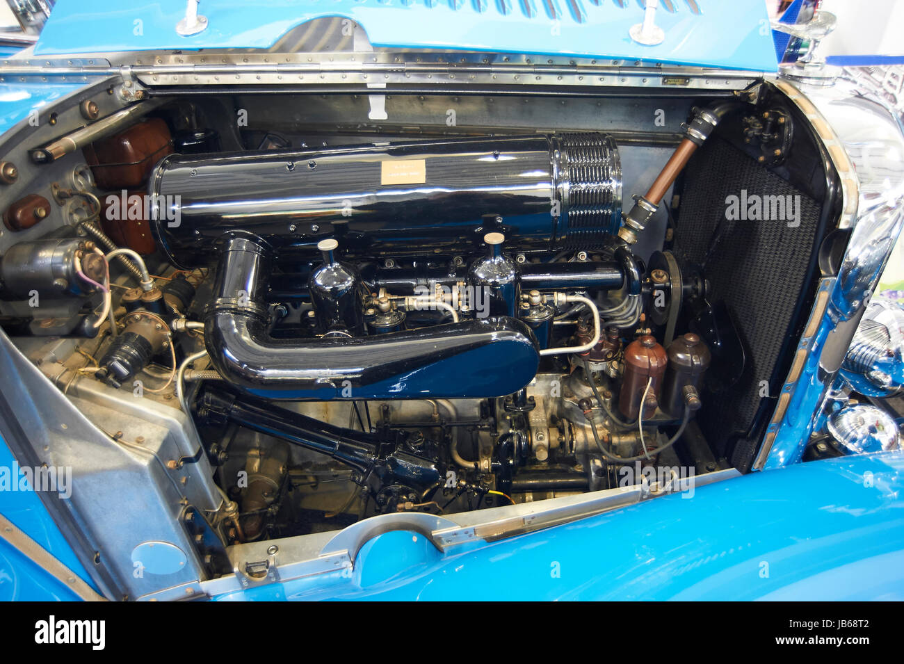 Close up of Donald Campbell's 1936 Bentley, in his famous "Blue Bird ...