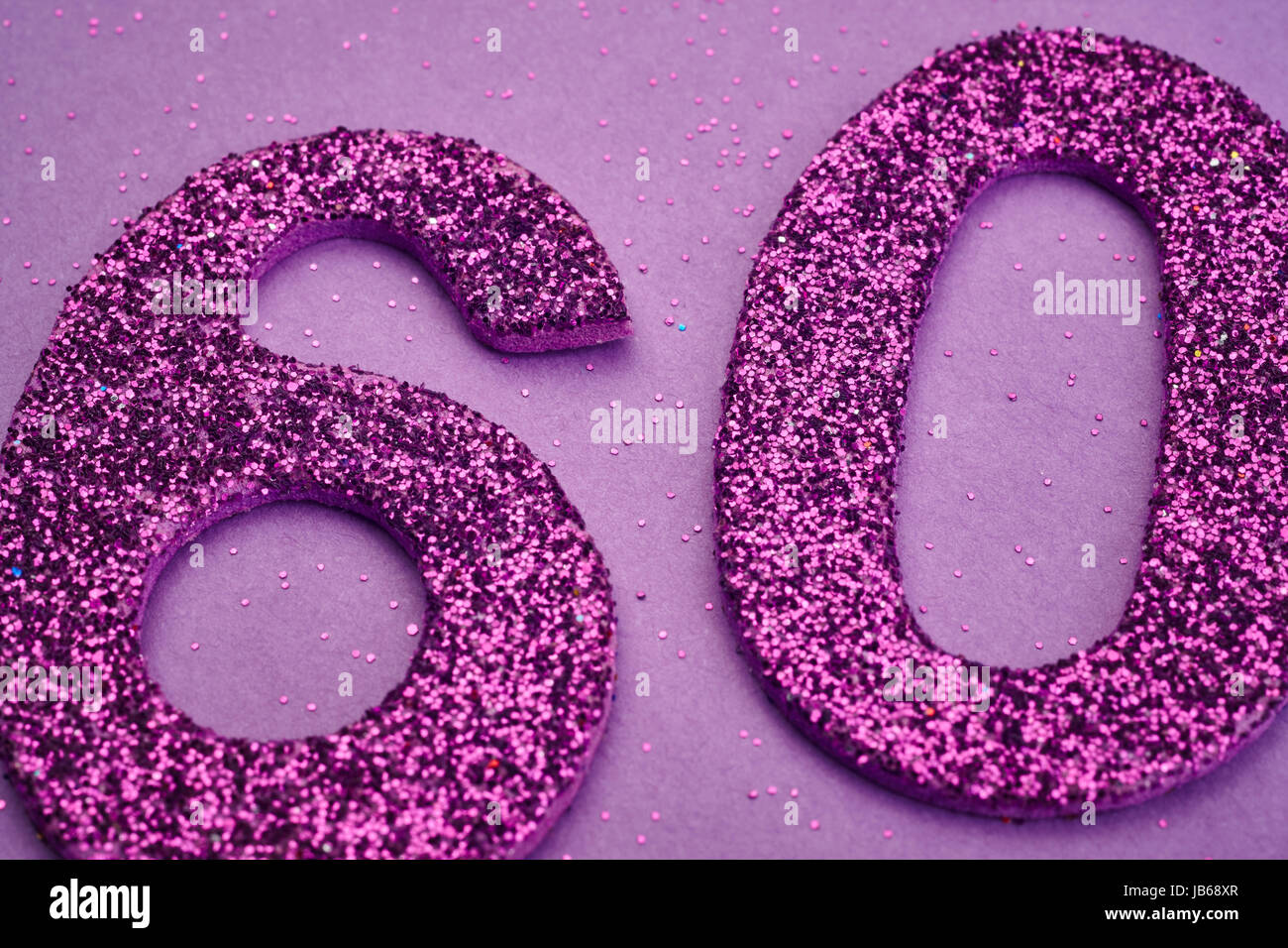 Number sixty purple color over a purple background. Anniversary ...