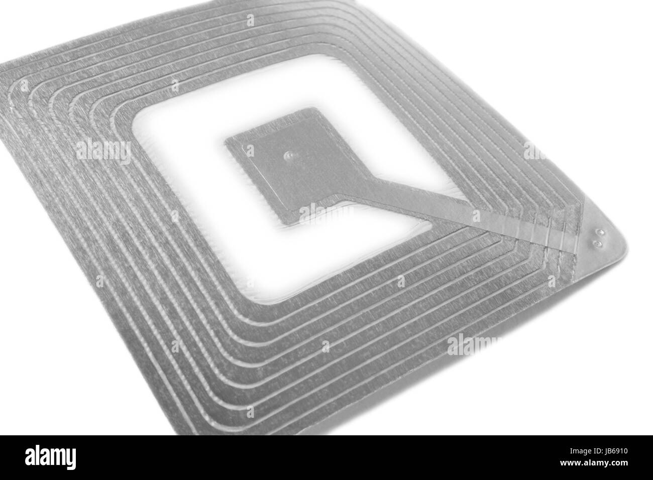 Metallic alarm device for objects isolated on white. Horizontal Stock ...