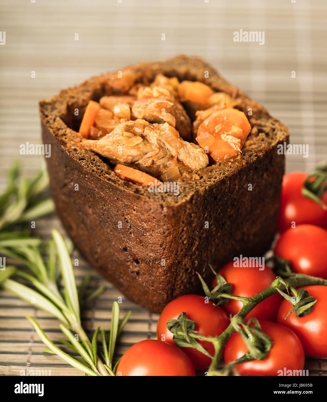 Beef goulash with pastries hi-res stock photography and images - Alamy