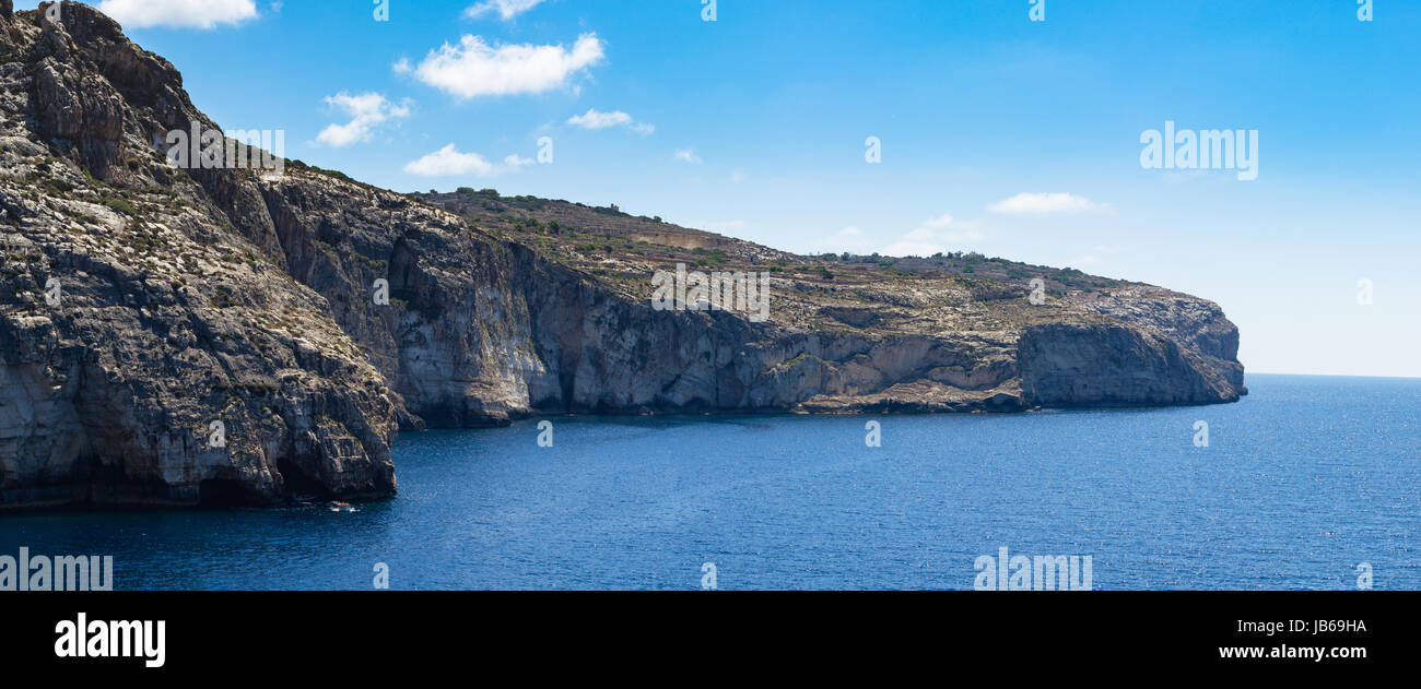 Cliffs in Blue Grotto area in Malta, Europe Stock Photo - Alamy