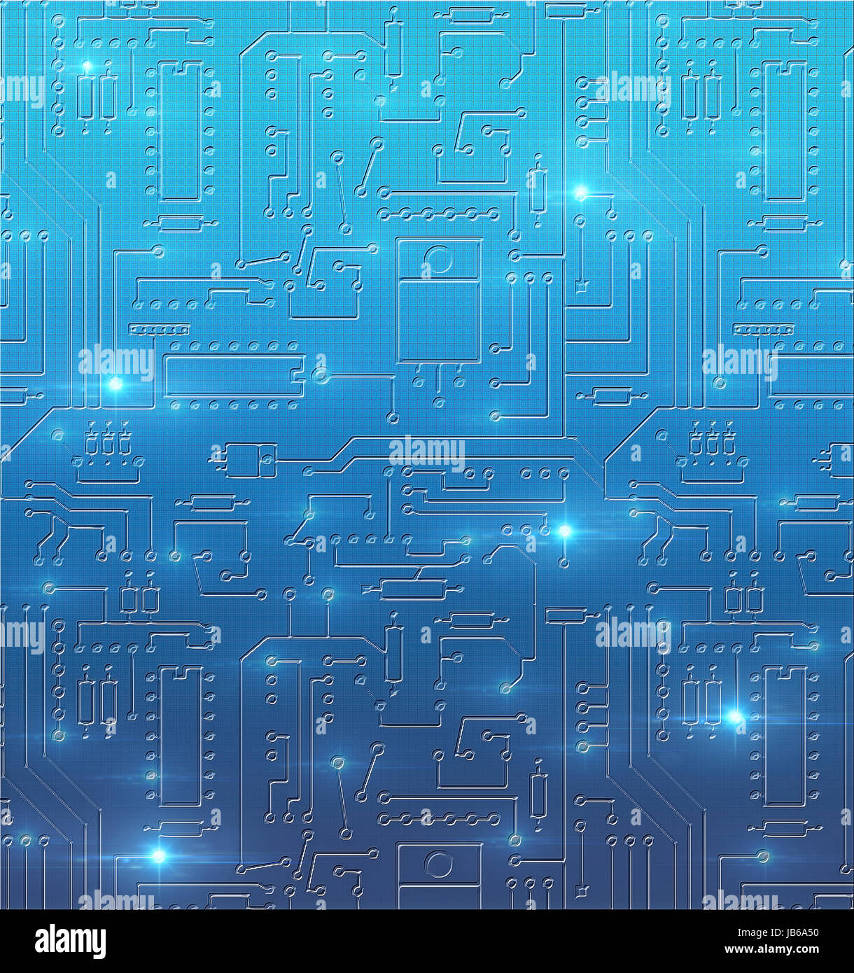 Technological abstract background with blue circuit board texture Stock ...