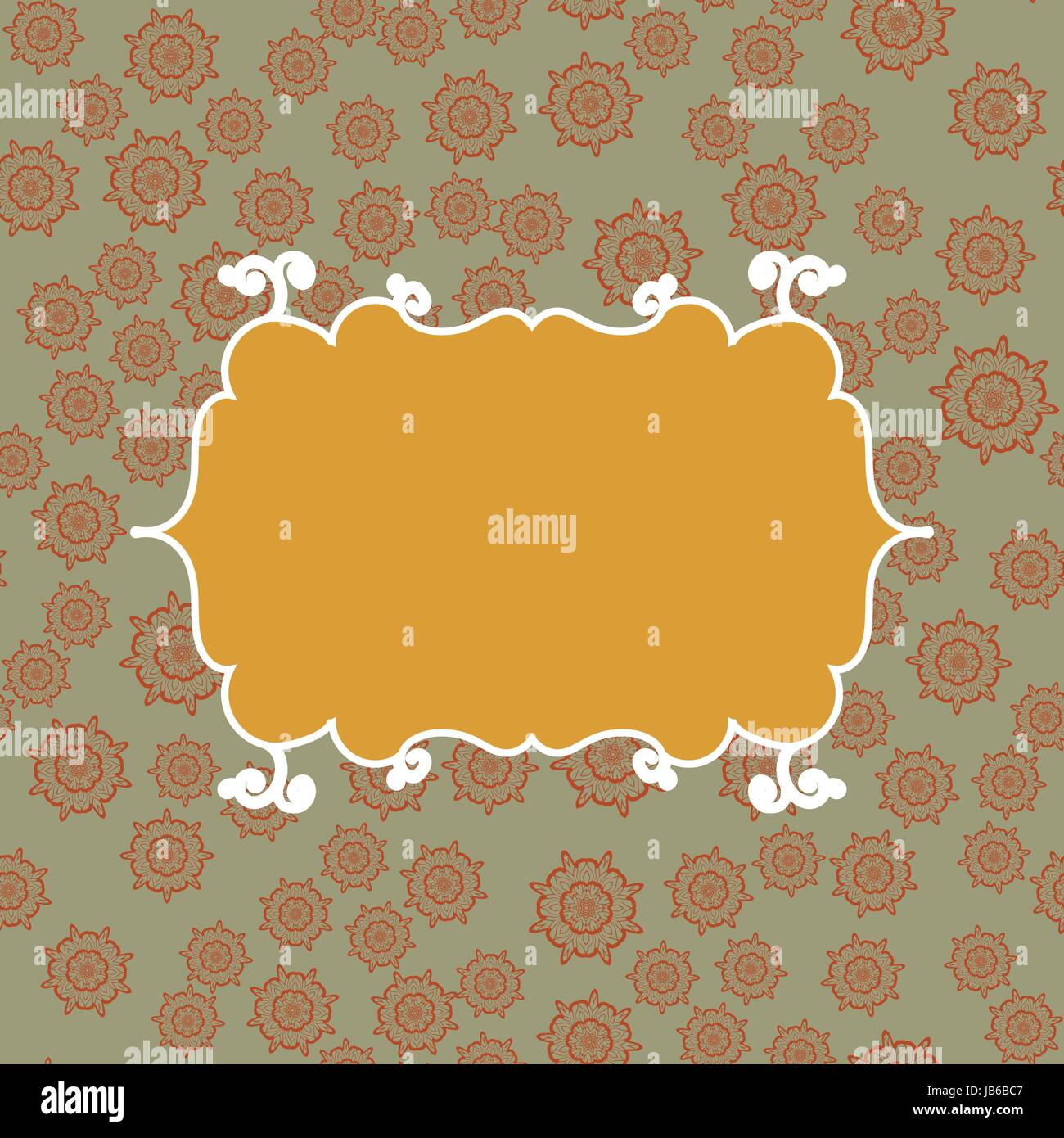 Yelllow vintage seamless pattern background. Vector illustration ...
