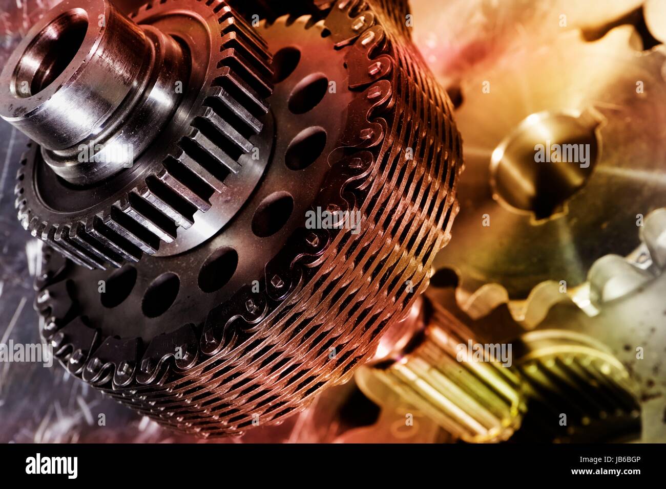 Industrial gears, close up Stock Photo - Alamy