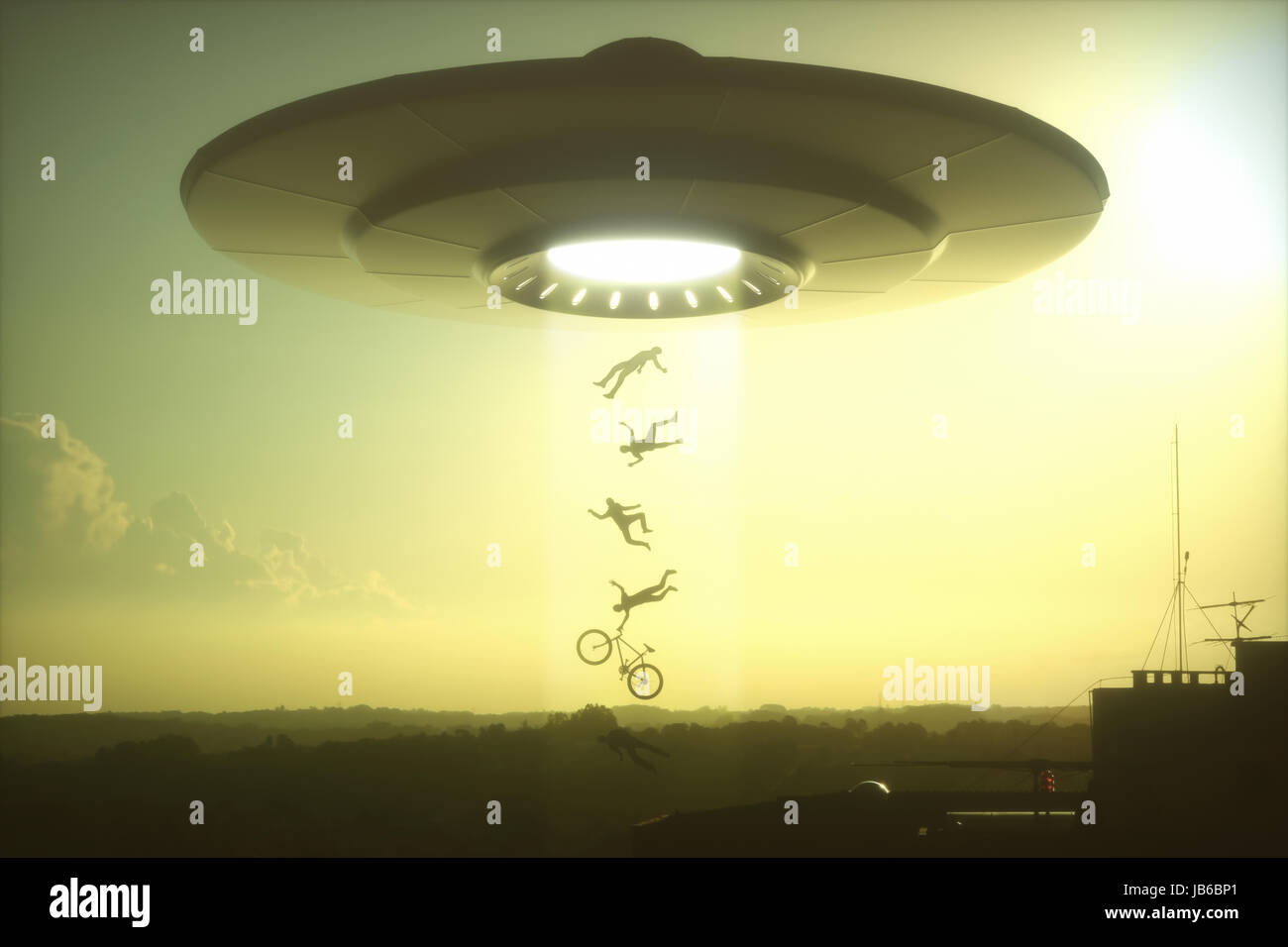 Alien abduction, conceptual artwork Stock Photo - Alamy