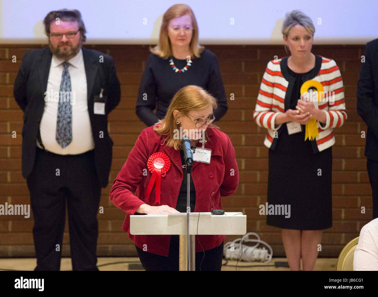 Labour's Emma Dent Coad speaking after she was elected as MP for ...