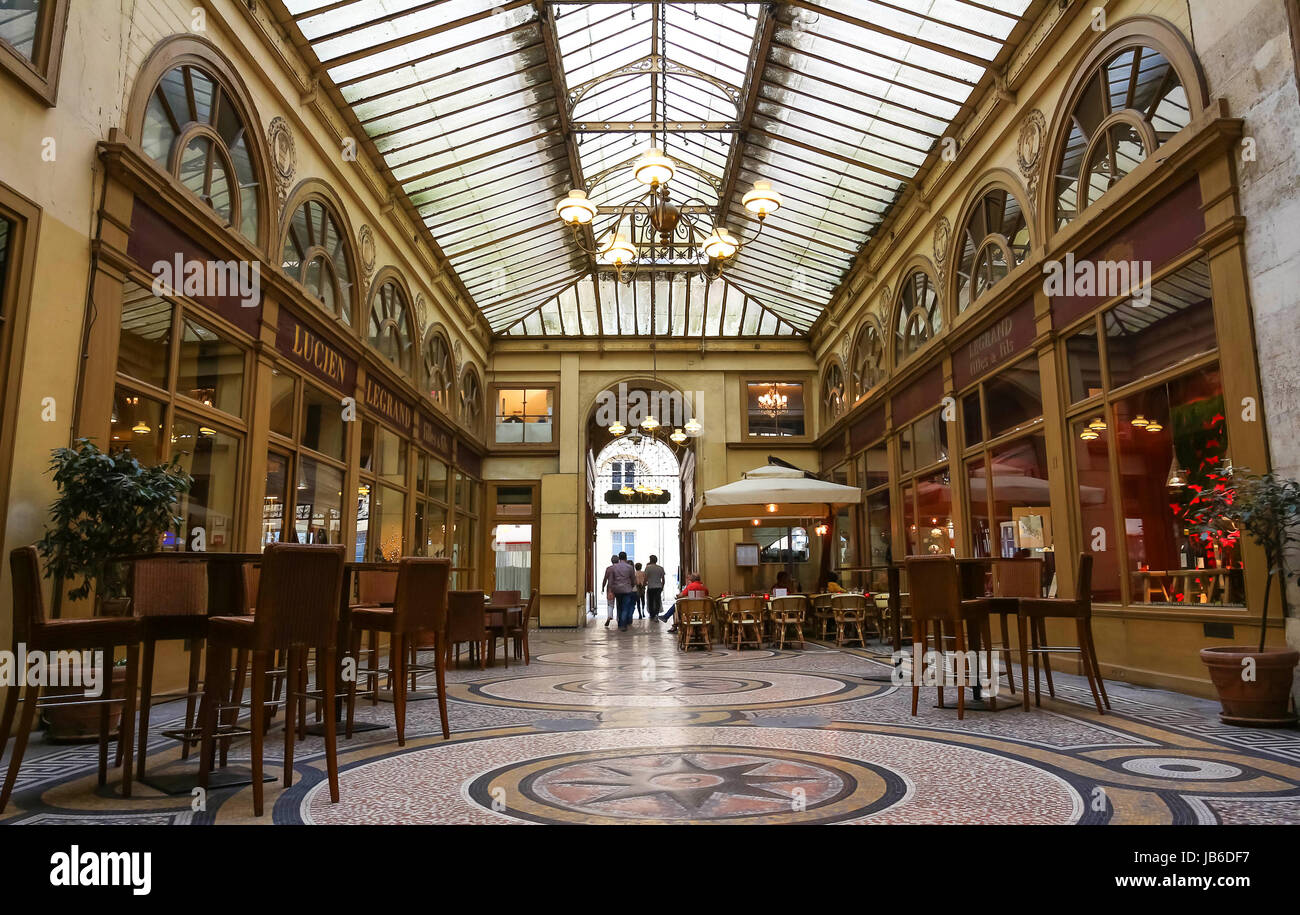 PARIS, FRANCE - June 08, 2017: Galerie Vivienne is an ancient ...