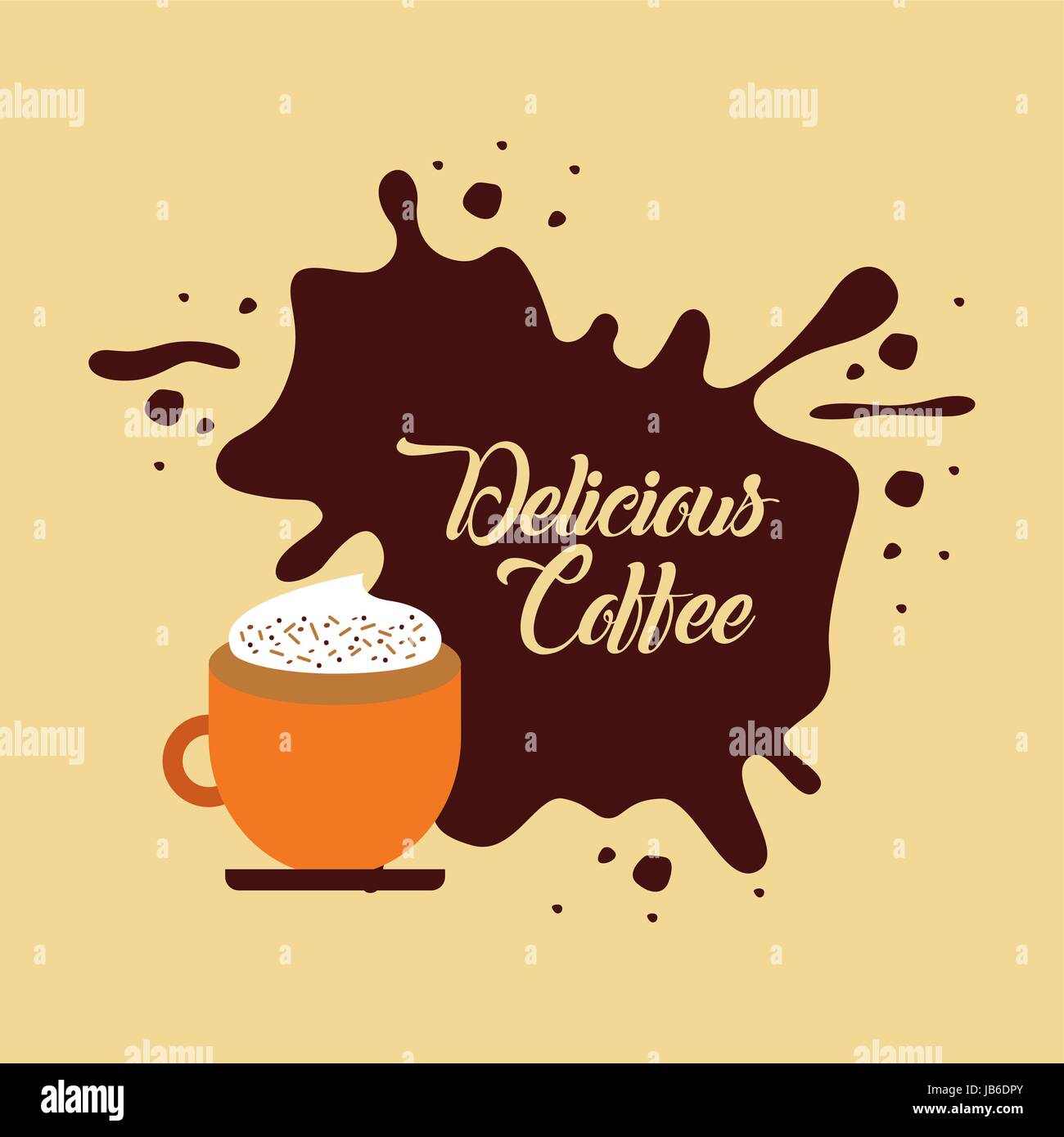 coffee delicious flat illustration Stock Vector Image & Art - Alamy