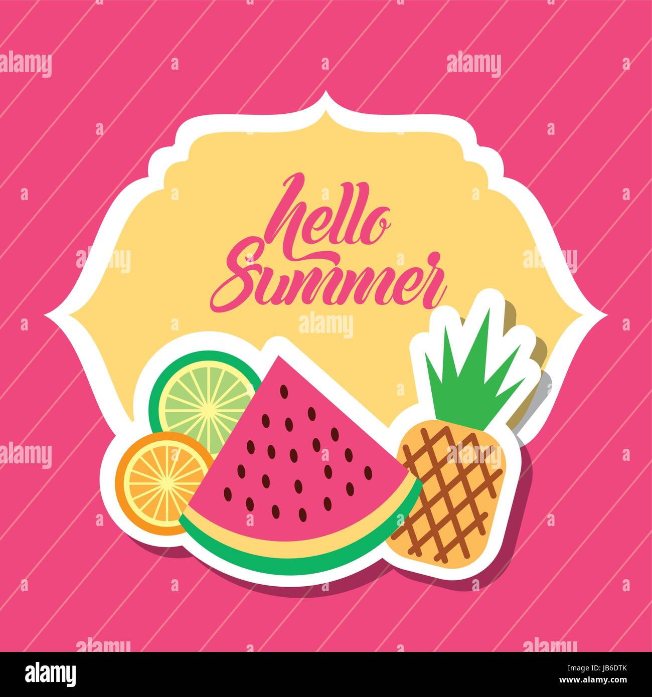 hello summer flat Stock Vector Image & Art - Alamy
