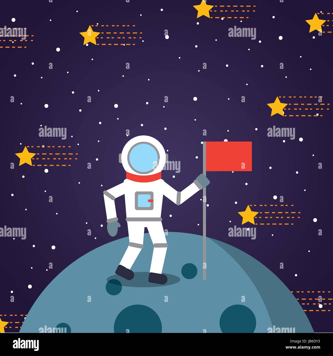 astronaut solar system flat Stock Vector Image & Art - Alamy