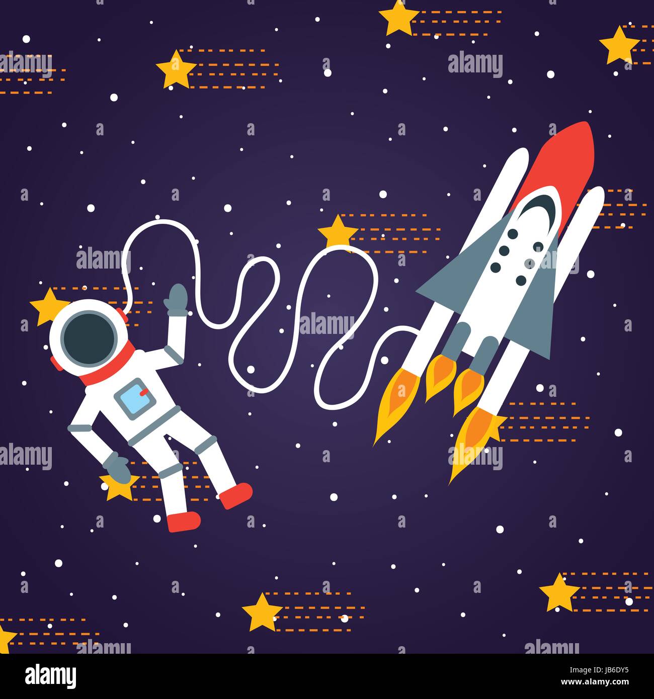 astronaut solar system flat Stock Vector Image & Art - Alamy