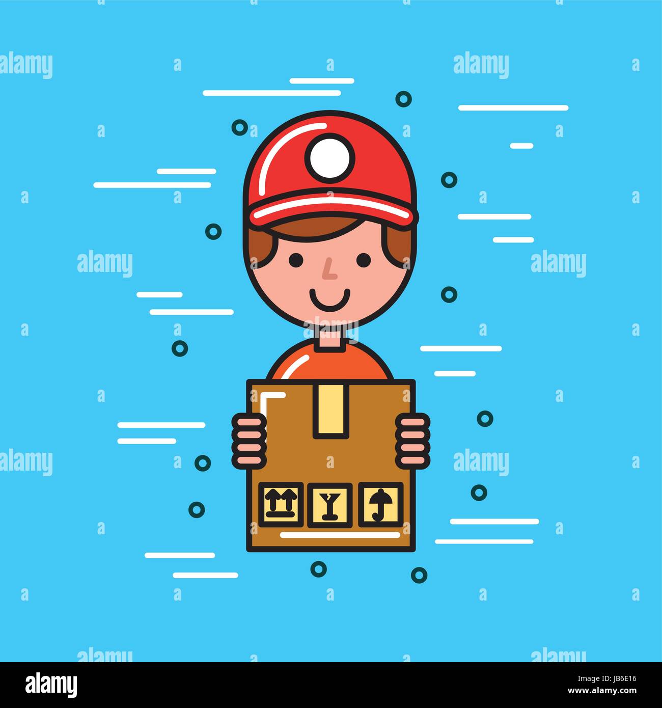 global logistic person cartoon Stock Vector Image & Art - Alamy