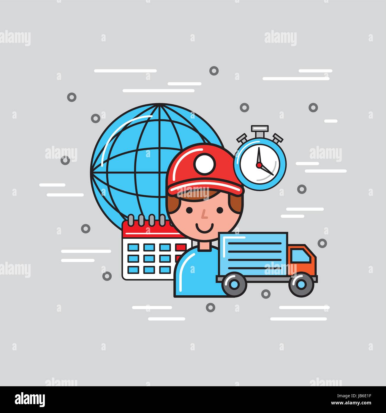 transport global logistic cartoon Stock Vector Image & Art - Alamy