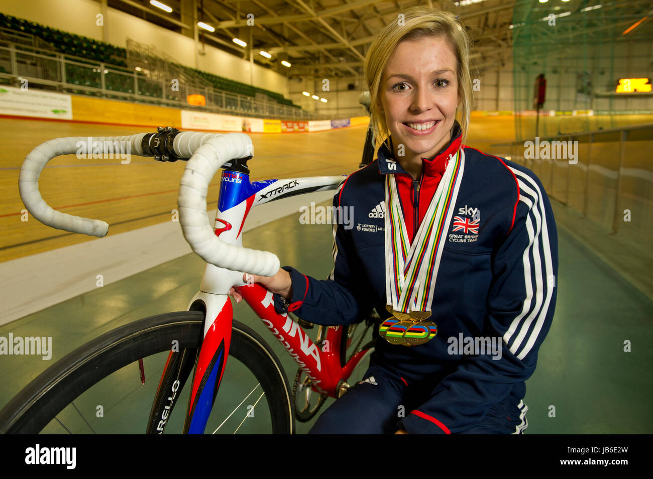 Olympic cyclist Becky James Stock Photo - Alamy