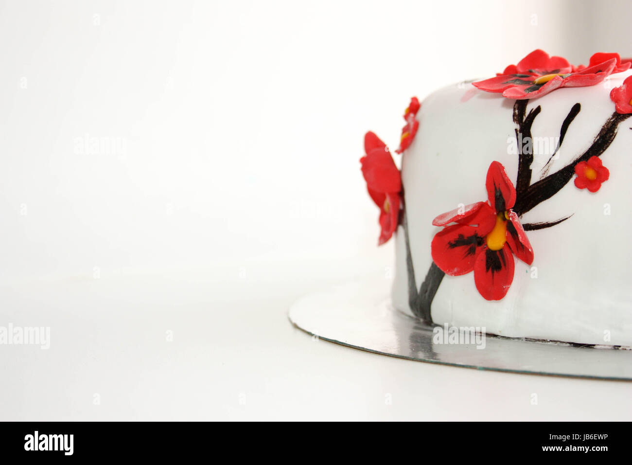 Cake slice. Photo for your design. color red Stock Photo - Alamy