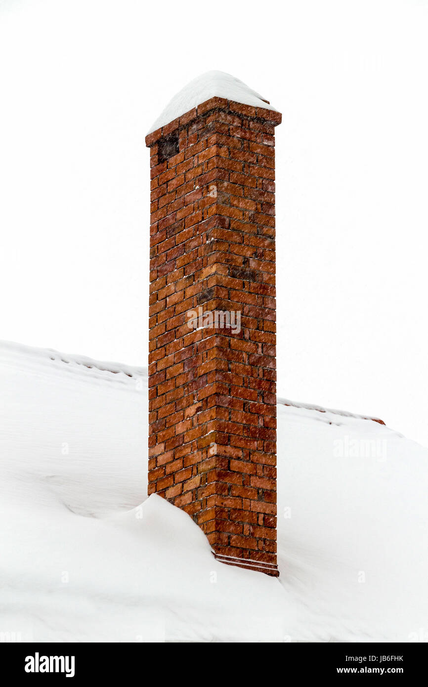 Snowy rooftops chimney hi-res stock photography and images - Alamy