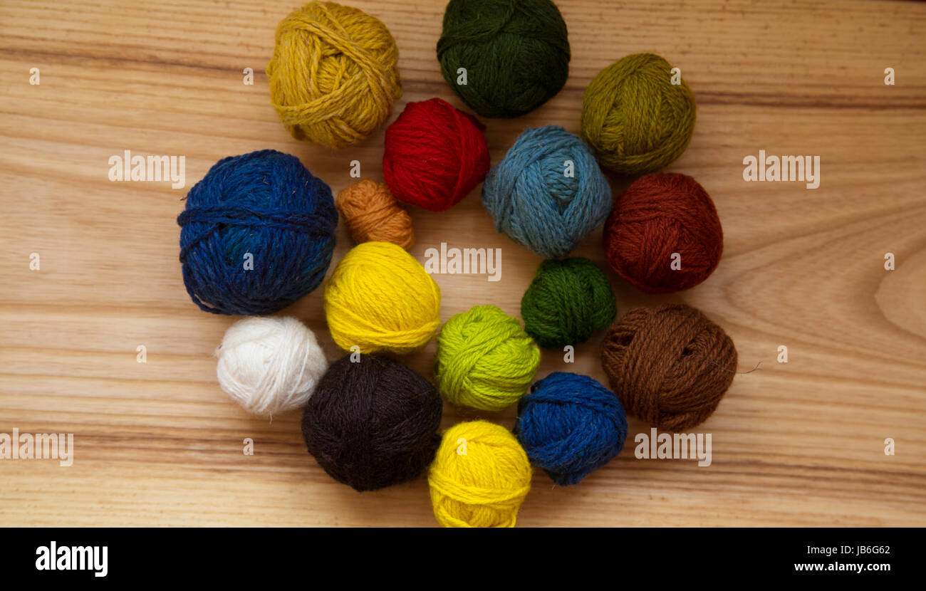 A beautiful yarn balls in vibrant colorful tones Stock Photo - Alamy