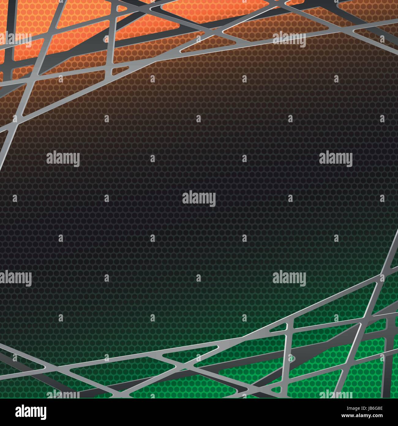 Black metal grill Abstract with Orange light and green light background ...