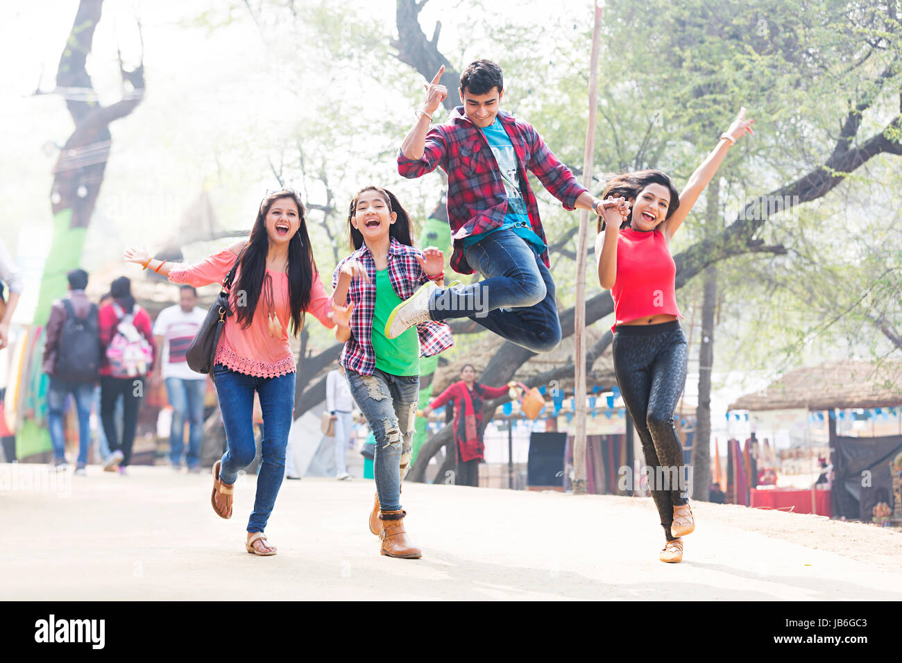 Four indian girls having fun hi-res stock photography and images - Alamy