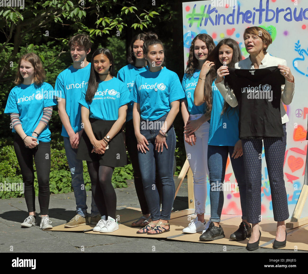 Berlin, Germany. 09th June, 2017. The new UNICEF-patroness Elke ...