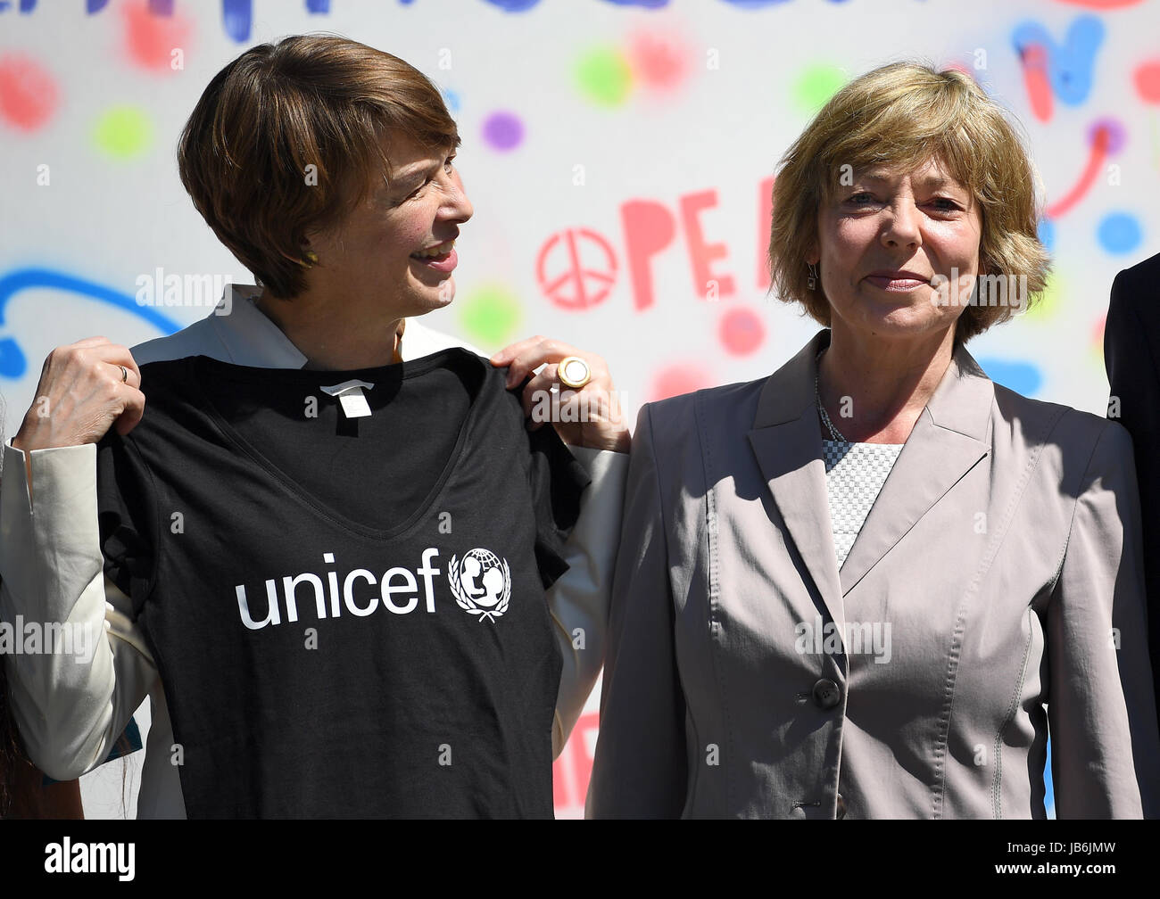 Berlin, Germany. 09th June, 2017. The new UNICEF-patroness Elke ...