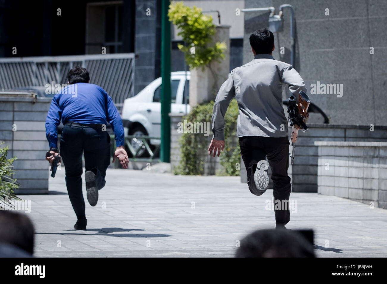 Jun 7, 2017 - Tehran, Iran - Iranian police officers conduct an ...