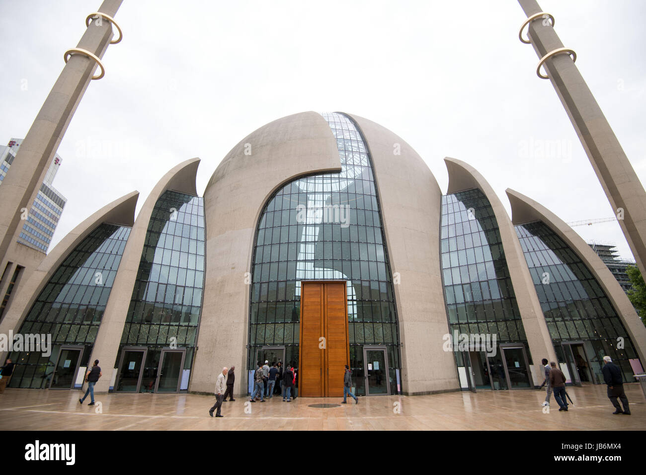 The central mosque is pictured in Cologne, Germany, 09 June 2017. On ...