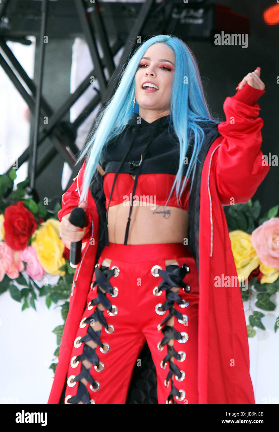 New York, NY, USA. 9th June, 2017. Halsey performs on NBC's Today Show ...