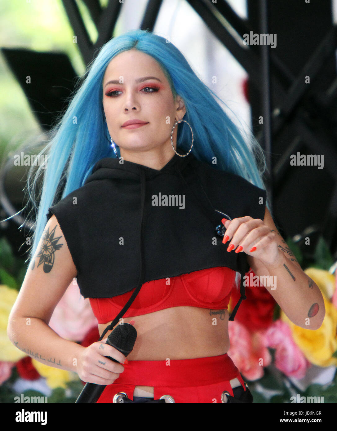 New York, NY, USA. 9th June, 2017. Halsey performs on NBC's Today Show ...