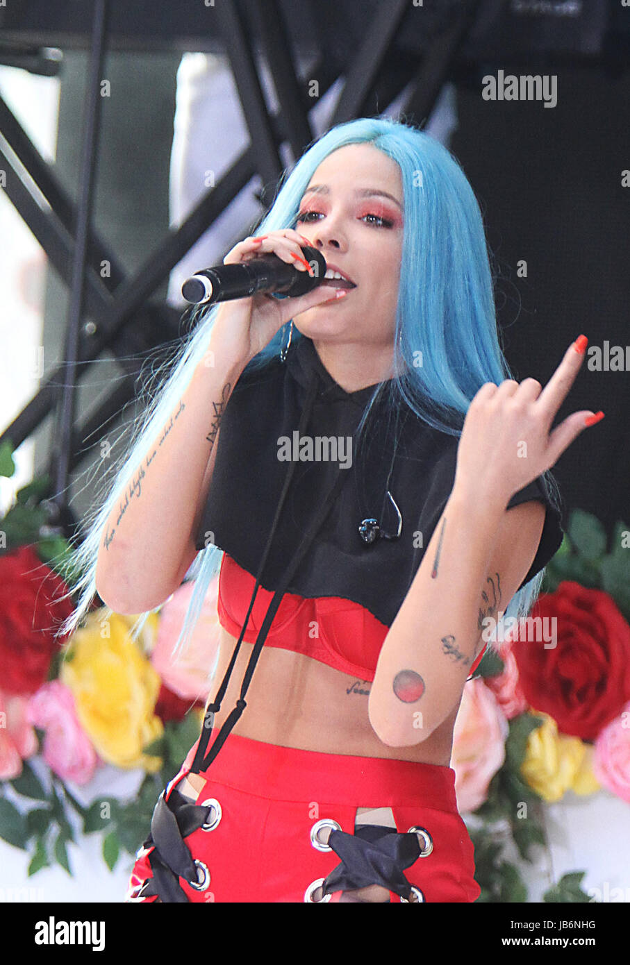 New York, NY, USA. 9th June, 2017. Halsey performs on NBC's Today Show ...