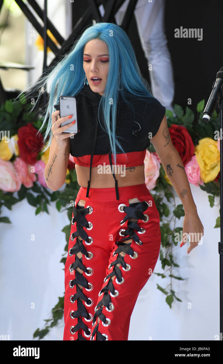 New York, USA. 9th Jun, 2017. Halsey performs on NBC's 'Today' at ...