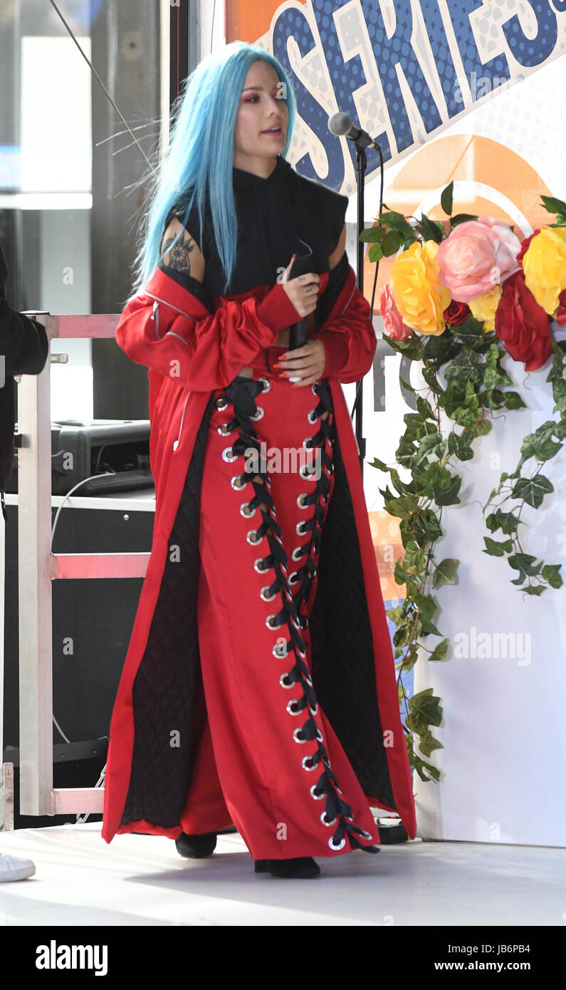 New York, USA. 9th Jun, 2017. Halsey performs on NBC's 'Today' at ...
