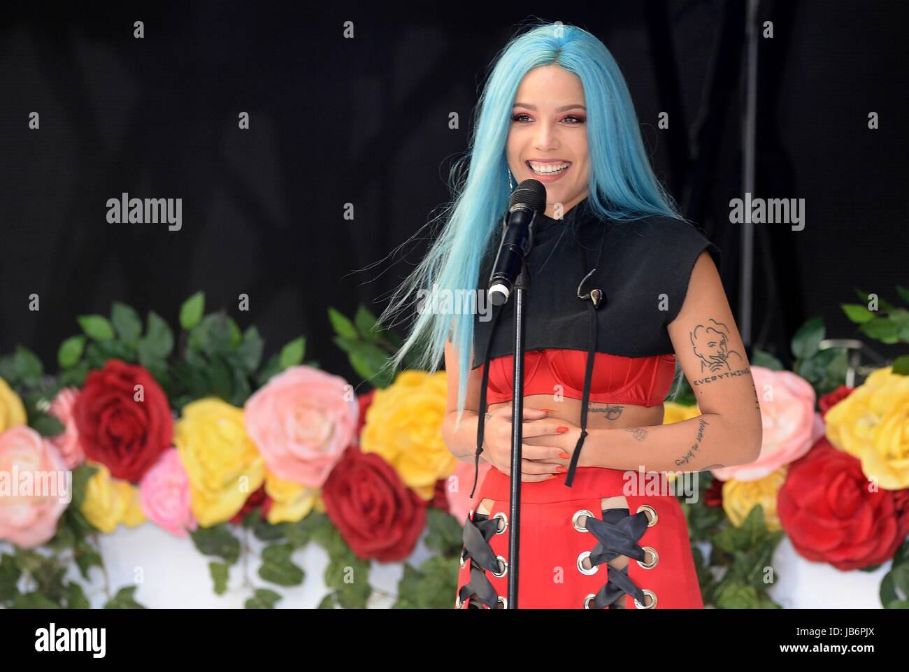 New York, NY, USA. 9th June, 2017. Halsey on stage for NBC Today Show ...
