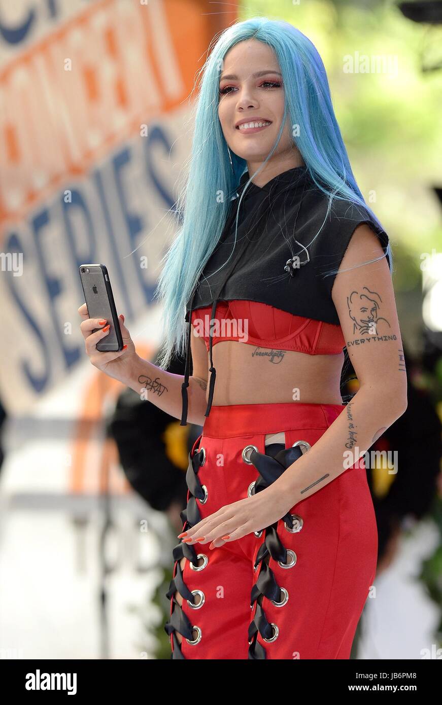 New York, NY, USA. 9th June, 2017. Halsey on stage for NBC Today Show ...