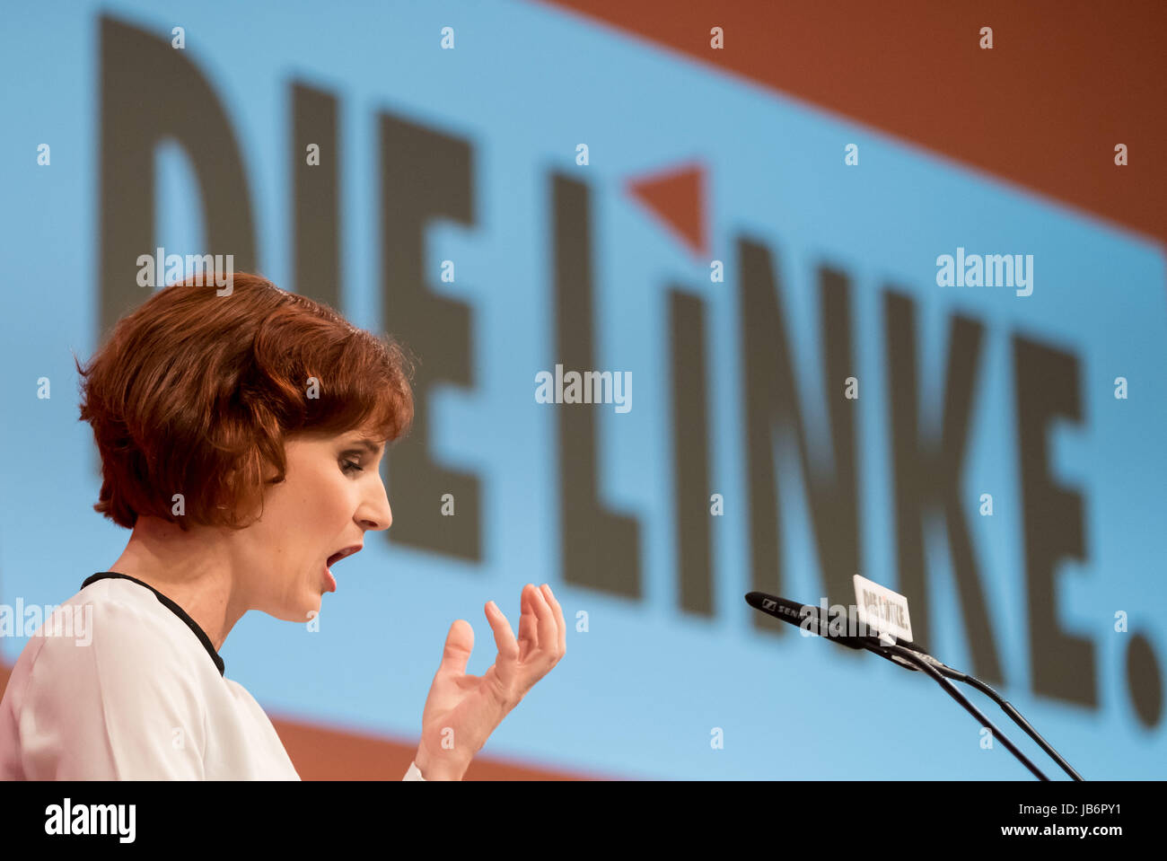 Die Linke party chairperson, Katja Kipping, speaking during the Die ...