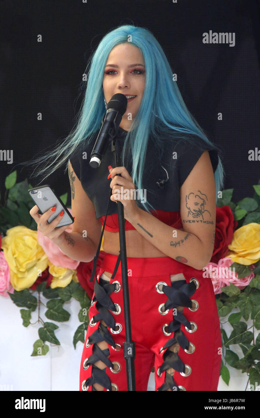 June 9, 2017 - New York, New York, U.S. - Singer HALSEY holds her ...