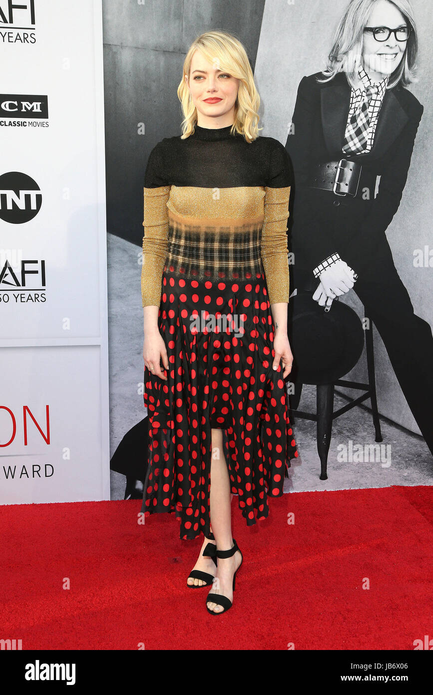 08 June 2017 - Hollywood, California - Emma Stone. AFI Life Achievement ...