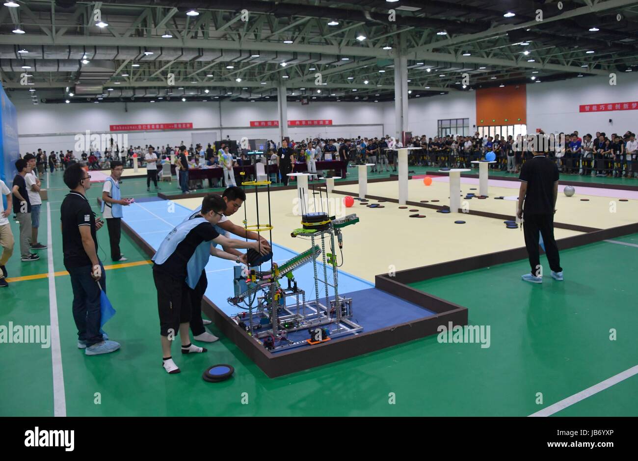 Jinan, China's Shandong Province. 9th June, 2017. Contestants control a ...
