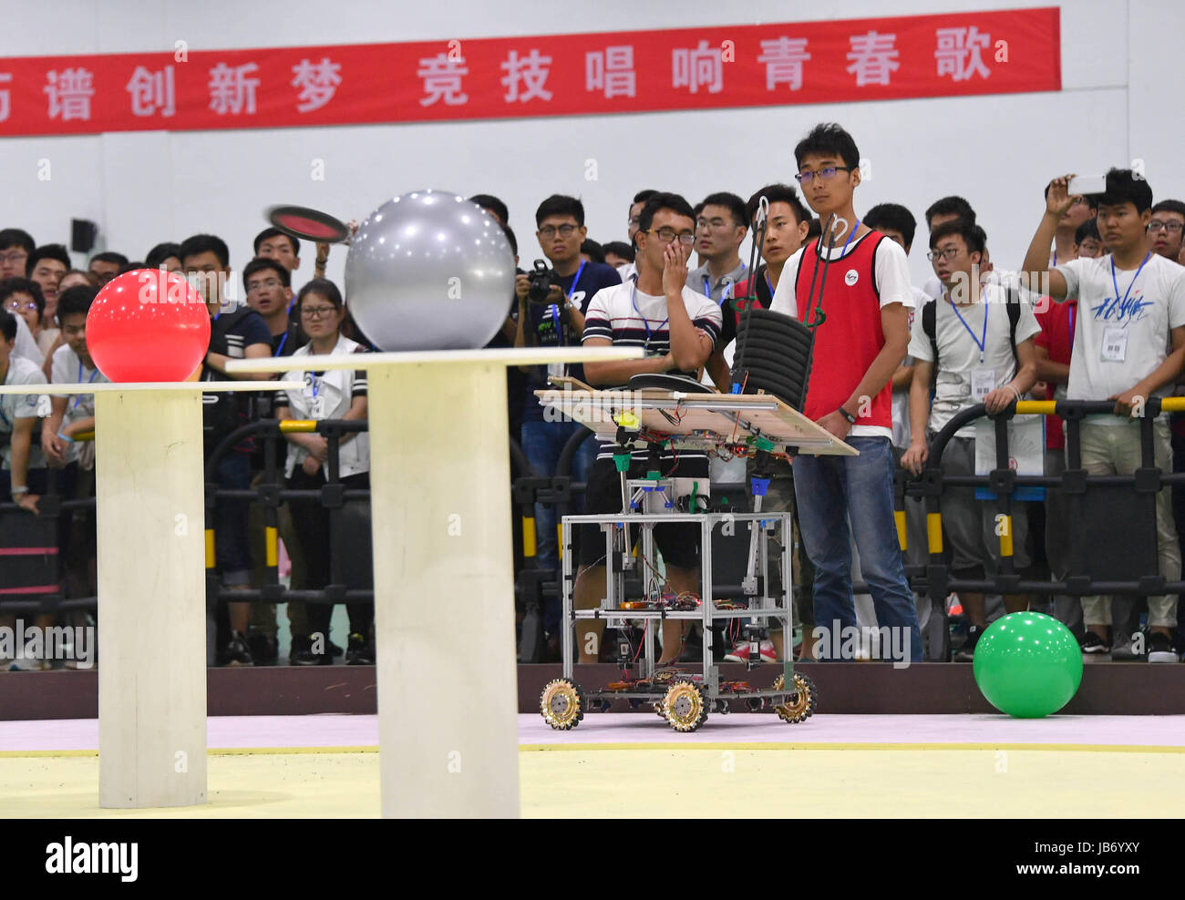 Jinan, China's Shandong Province. 9th June, 2017. Contestants control a ...