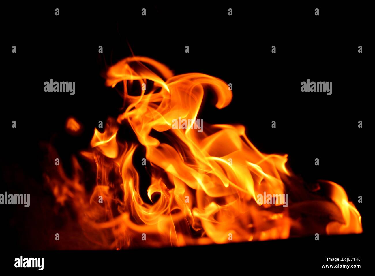 fire flame background pater frame on black background Stock Photo - Alamy