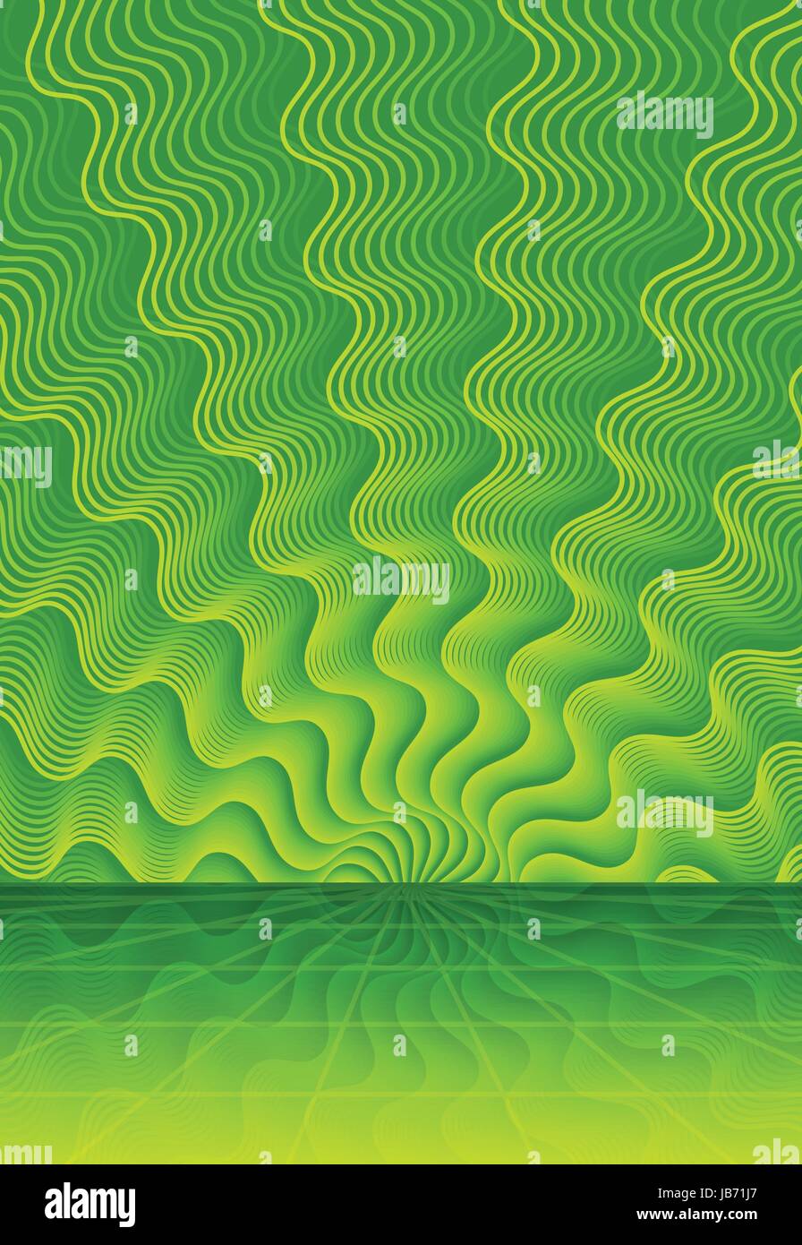 Alien world with distant horizon and sky with wavy clouds. Vector ...