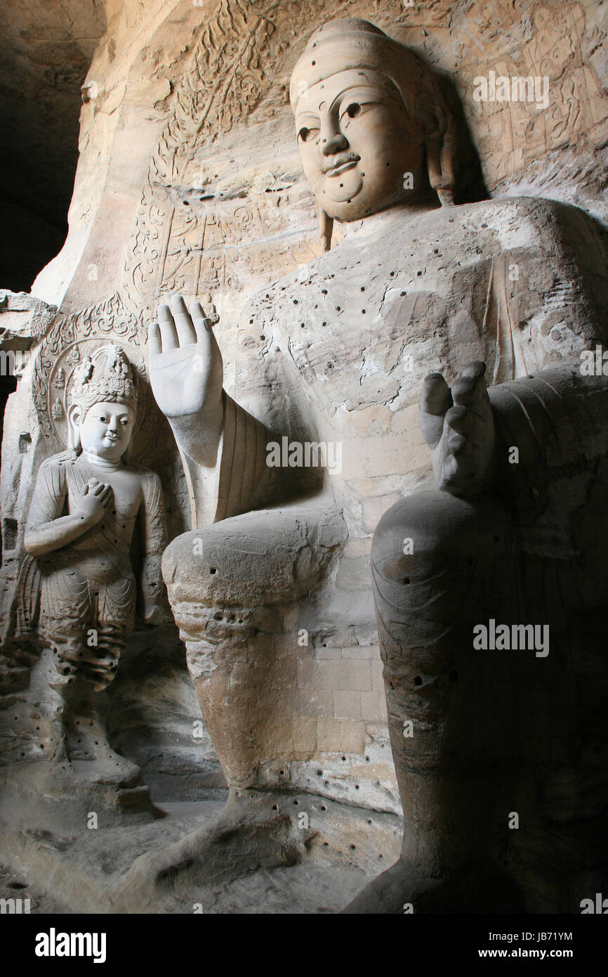 Yungang Grottoes closed to Datong (China Stock Photo - Alamy