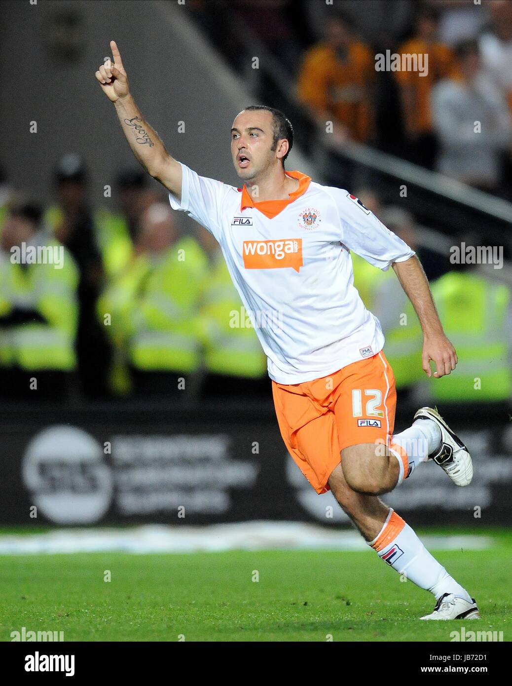 GARY TAYLOR FLETCHER CELEBRATES GOAL HULL V BLACKPOOL HULL V BLACKPOOL ...