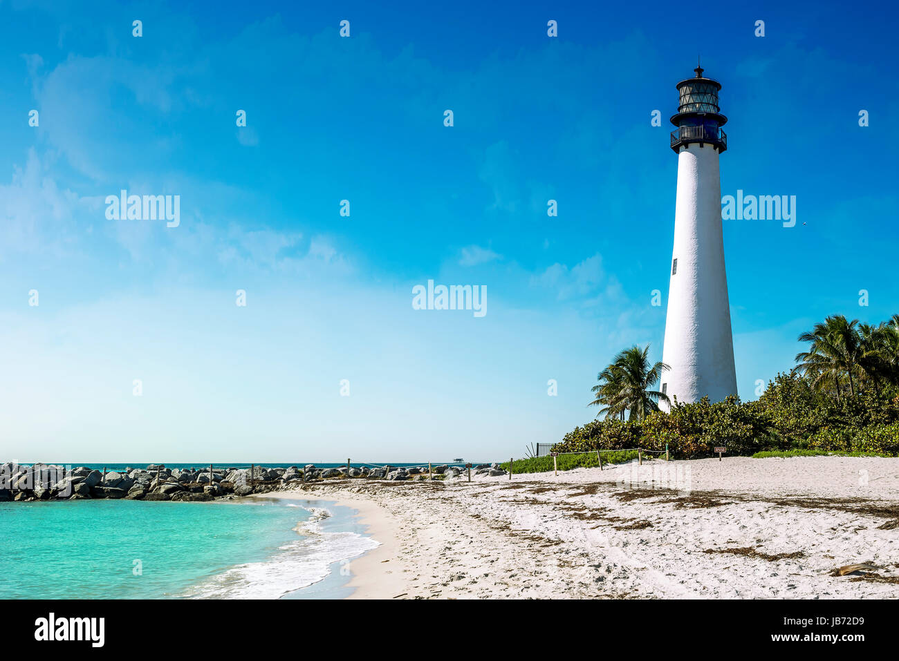 Cape Florida Lighthouse, Key Biscayne, Miami, Florida, USA Stock Photo ...