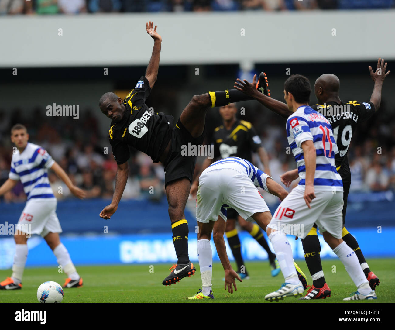 FABRICE MUAMBA & JAY BOTHROYD QPR V BOLTON WANDERERS LOFTUS ROAD ...