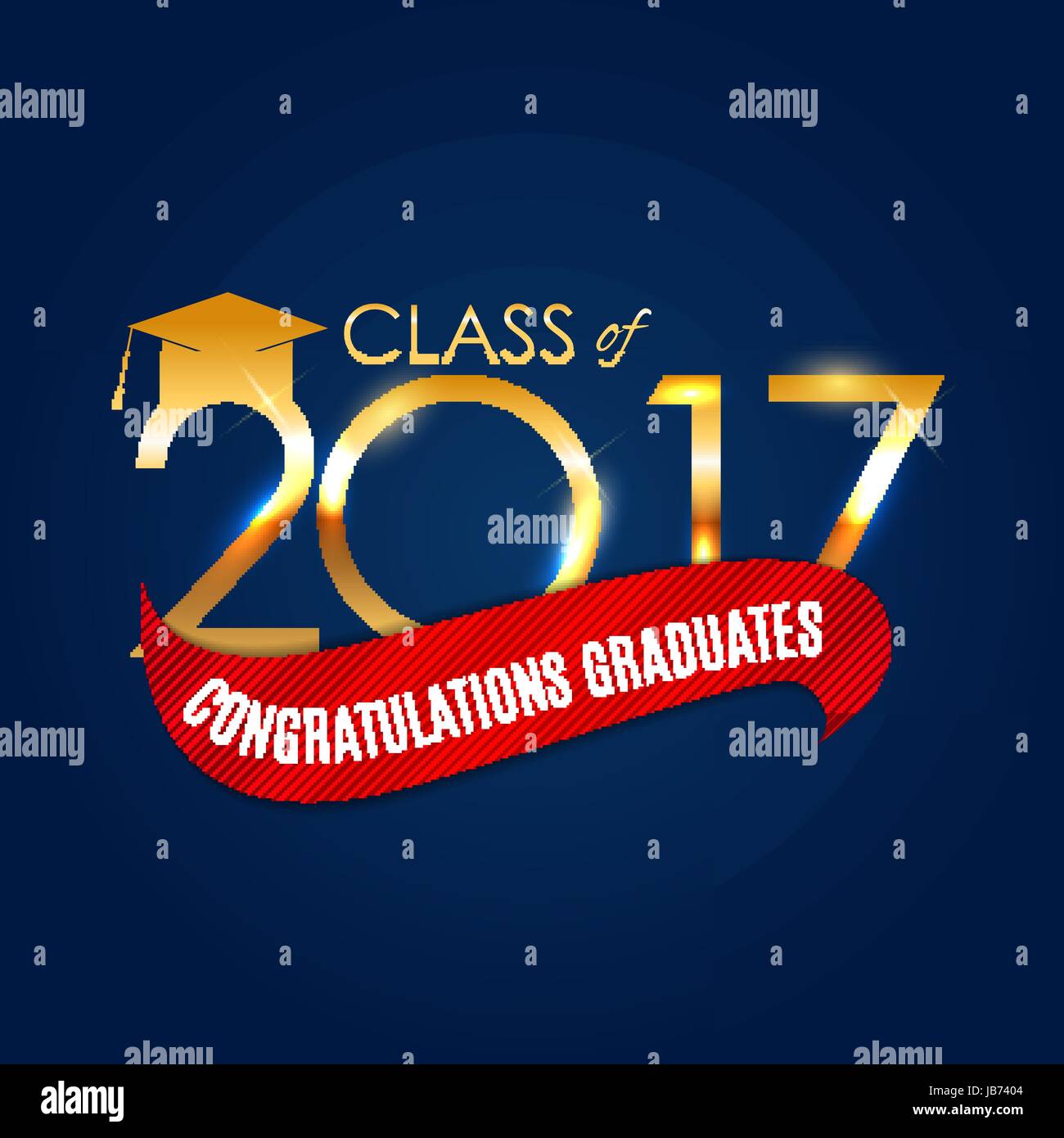 Congratulations on Graduation 2017 Class Background Vector Illustration ...