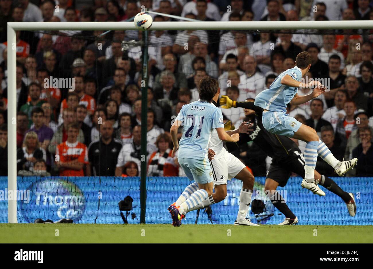 Football hits the cross bar hi-res stock photography and images - Alamy