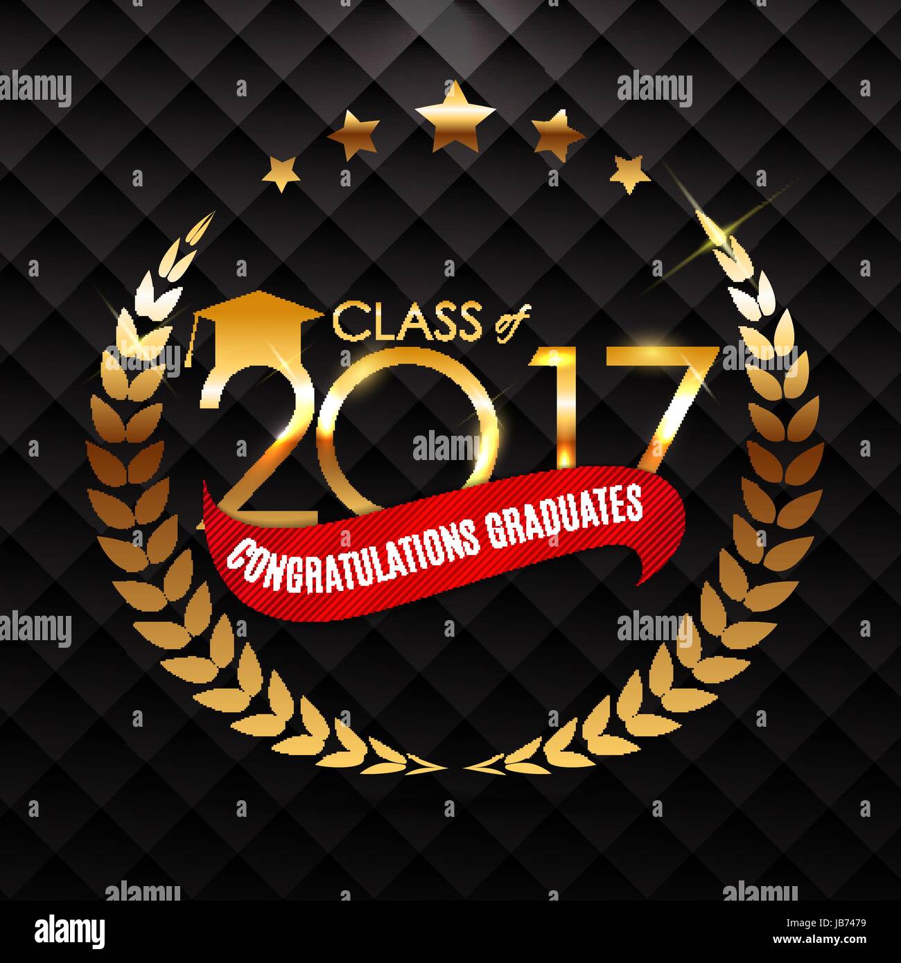 Congratulations on Graduation 2017 Class Background Vector Illustration ...